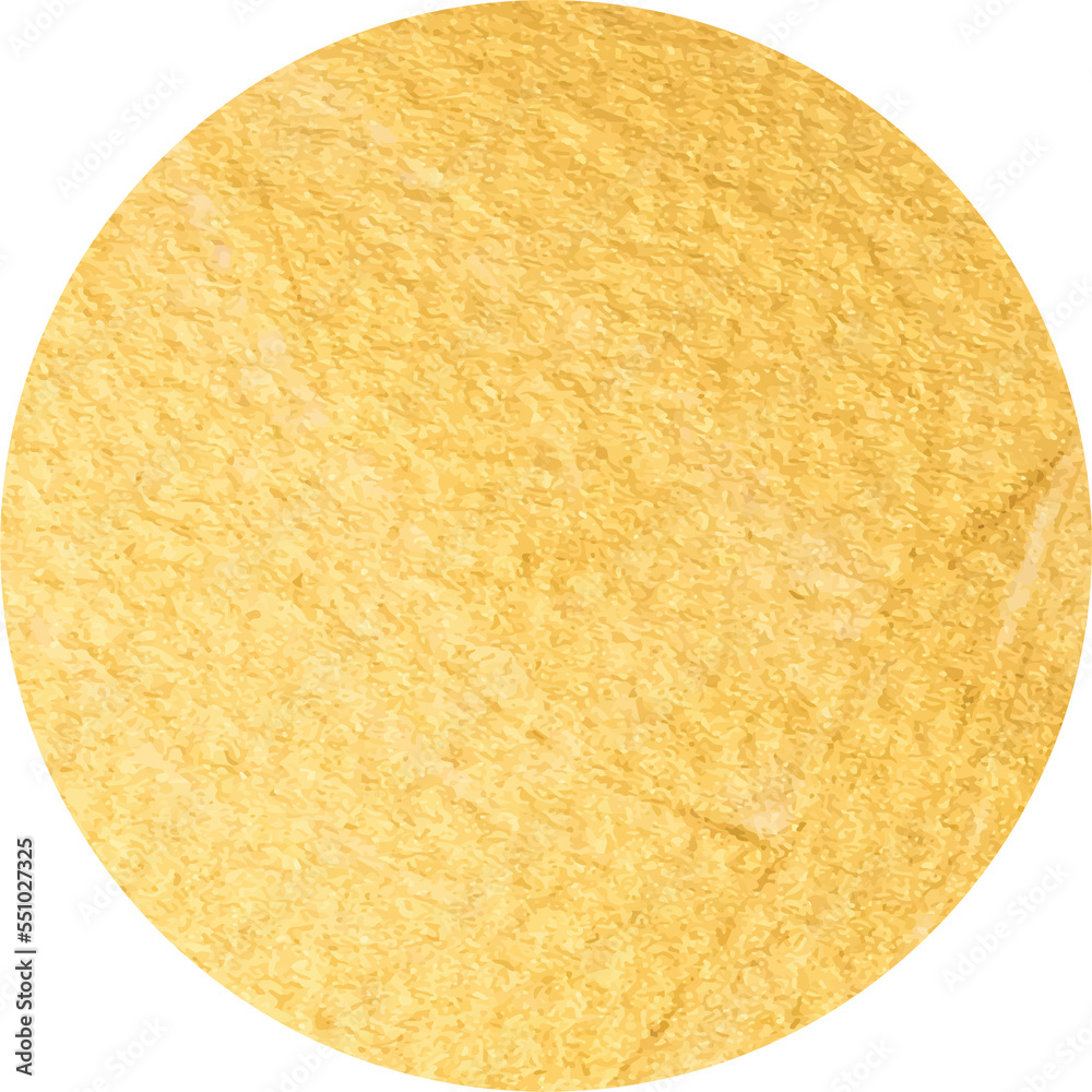 Gold texture in circle shape vector. Watercolor painting elements ...
