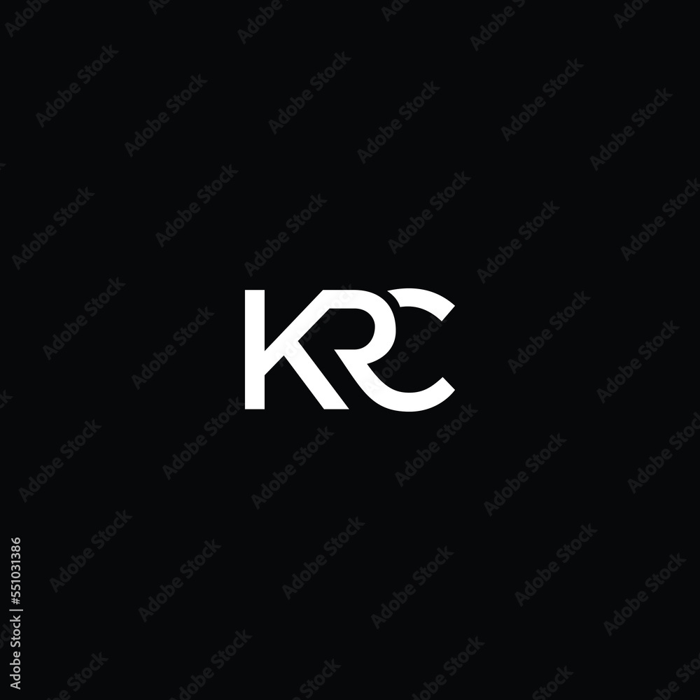 Initial based modern and minimal Logo. KRC letter trendy fonts monogram ...