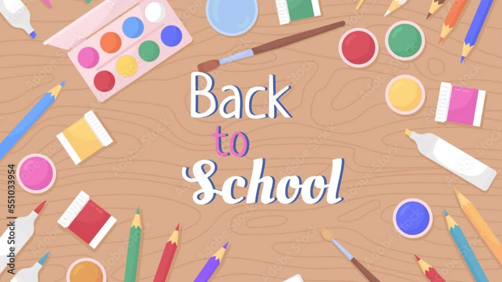Animated study hacks banner. Looped 2D isolated HD video footage with ...