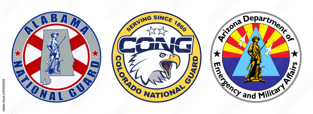 Vector seal of the Alabama National Guard. Colorado National Guard ...