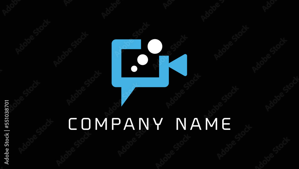 Initial letter c video camera Talking logo. inspiration logo design ...