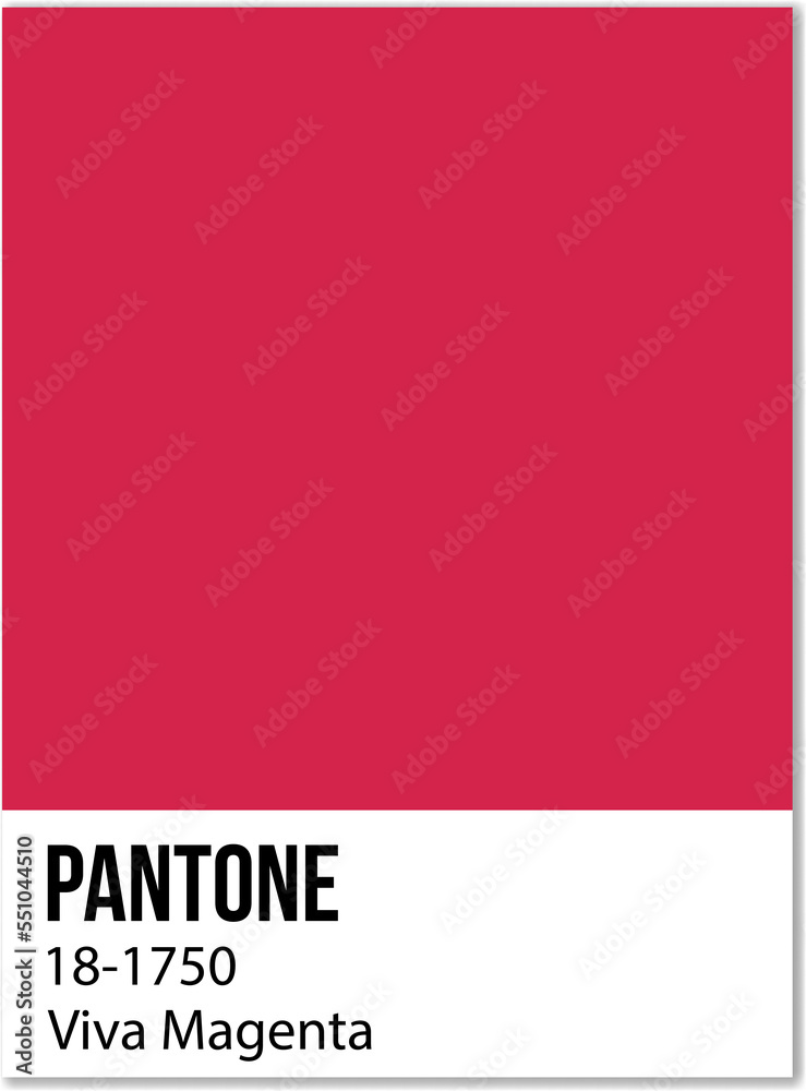 Pantone 18-1750 Viva Magenta. Trending Color of the Year 2023. Vector ...