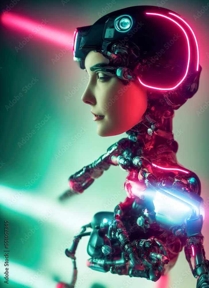 Biorobot.Robot from thousand mechanisms Stock Illustration | Adobe Stock