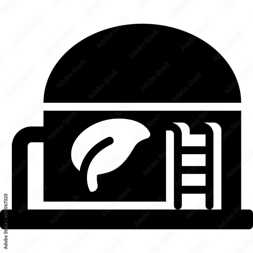 biogas power plant solid icon Stock Vector | Adobe Stock