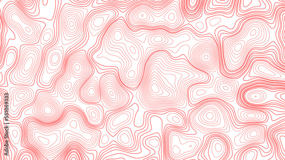 Abstract topographic map, vector background with height lines ...
