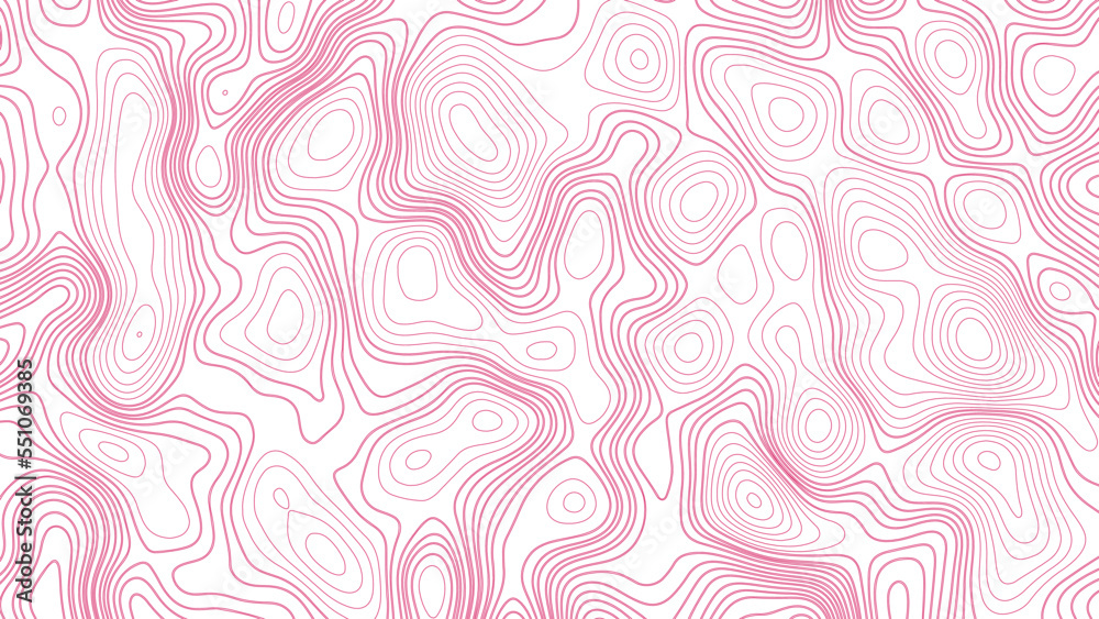 Abstract topographic map, vector background with height lines ...