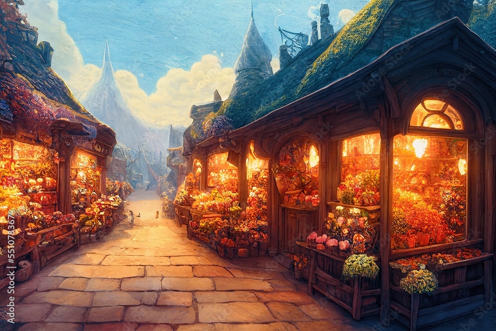 Fantasy city with bizarre lighting, spectacular digital art AI ...