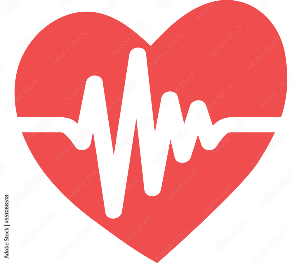 isolated heart beating hand drawn illustration Stock Vector | Adobe Stock