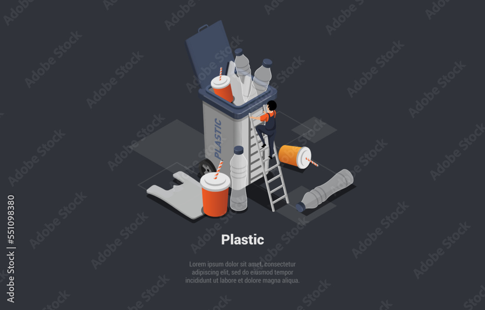 Zero Waste, Reuse, Eco-Friendly, Segregation And Recycling Garbage ...