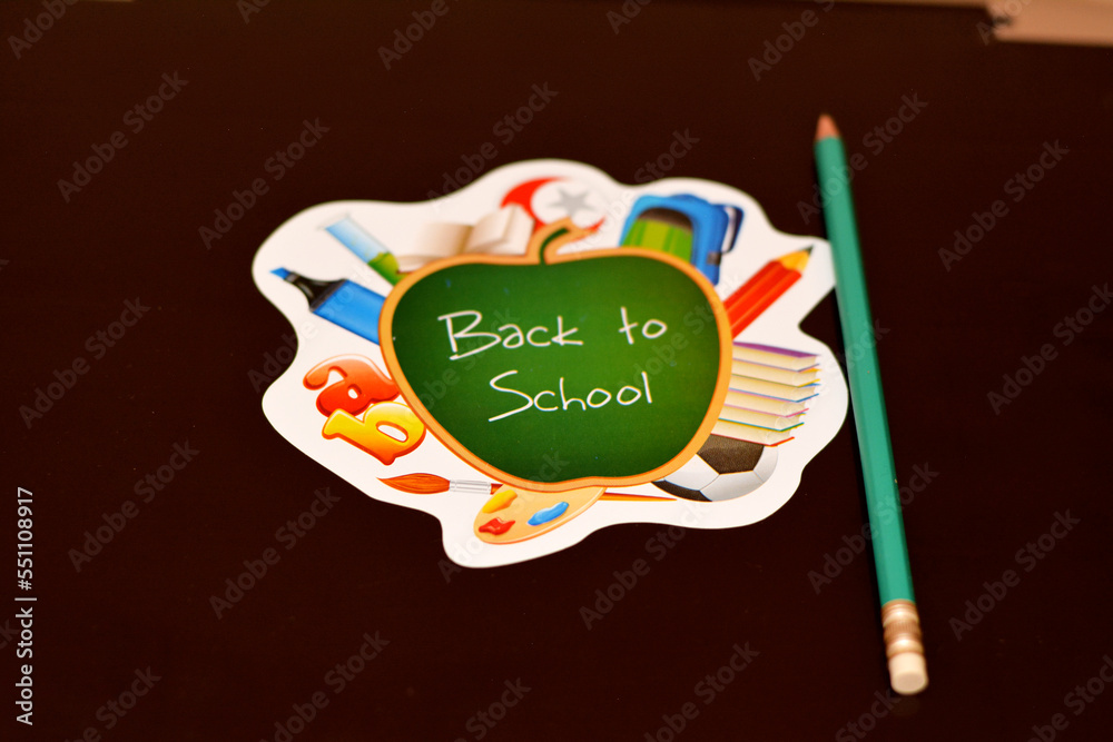 Studying table for students, back to school concept, learning and ...