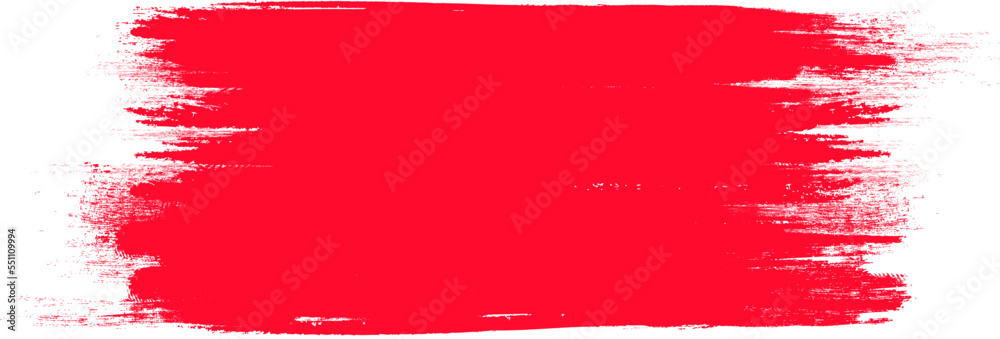 Red brush stroke isolated on background. Paint brush stroke vector for ...