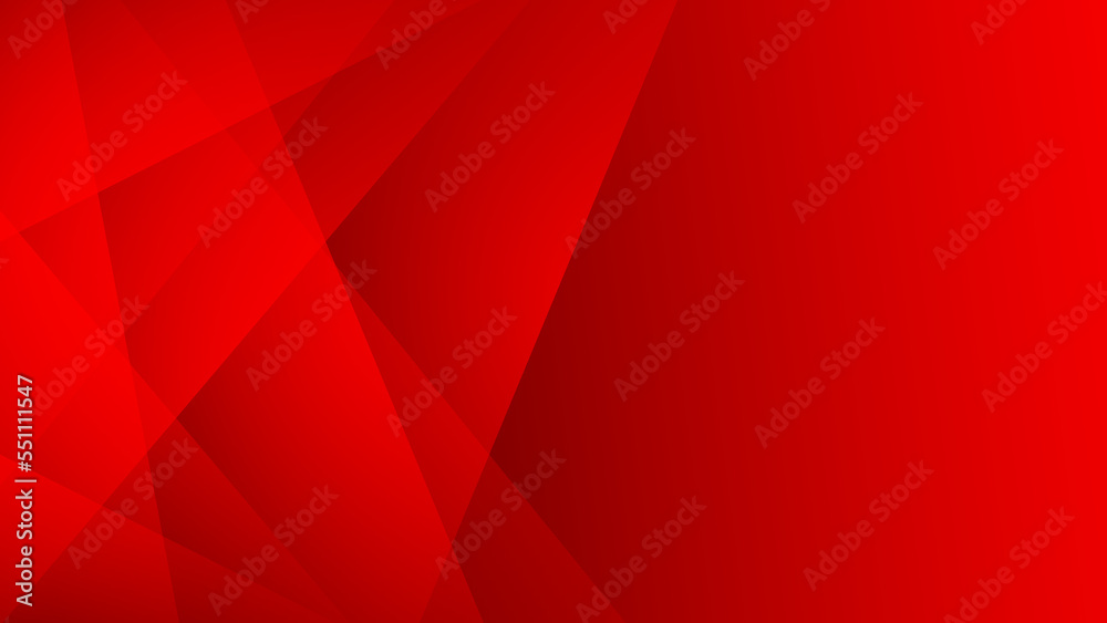 Red polygonal background with golden lines. Design template for ...