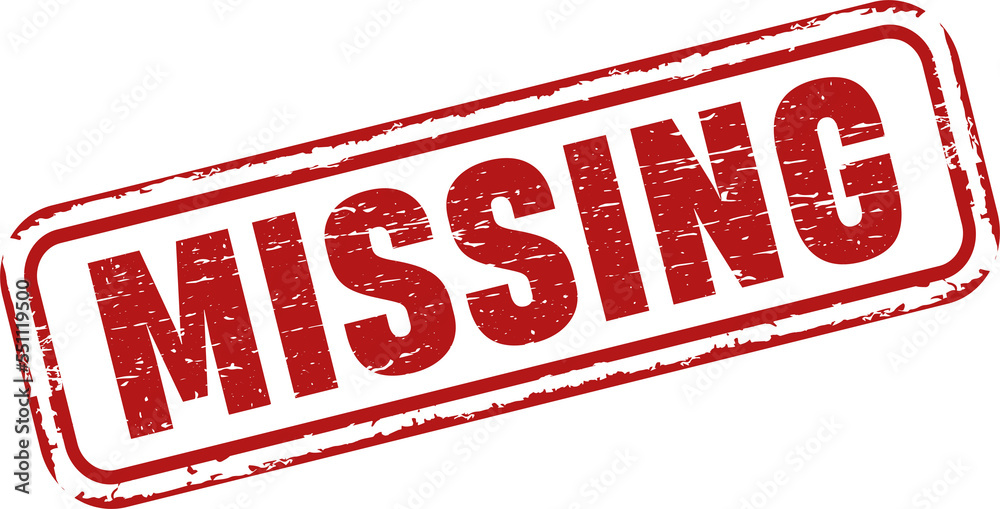 Missing grunge rubber stamp. Vintage old red color texture frame ...