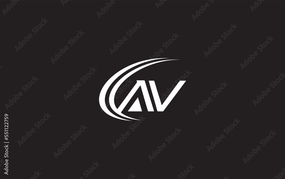 Financial business symbol AV letter and investment logo design vector ...