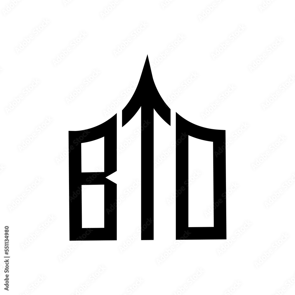 BTO letter logo. BTO Monogram logo design for entrepreneur and business ...