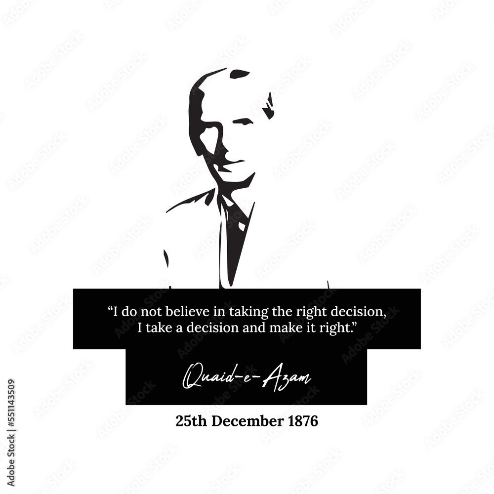 Quaid e Azam Day Vector Illustration, 25th December Celebration, Vector ...