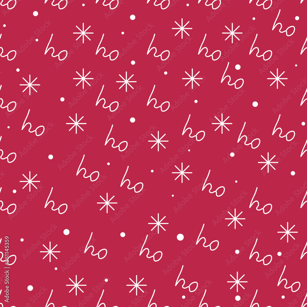 Hohoho pattern, Santa Claus laugh. Seamless texture for Christmas ...