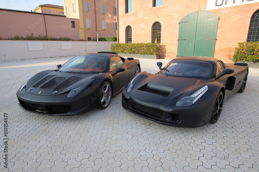 Modena, Italy, year 2022, Museo Enzo Ferrari, prototypes of Ferrari ...