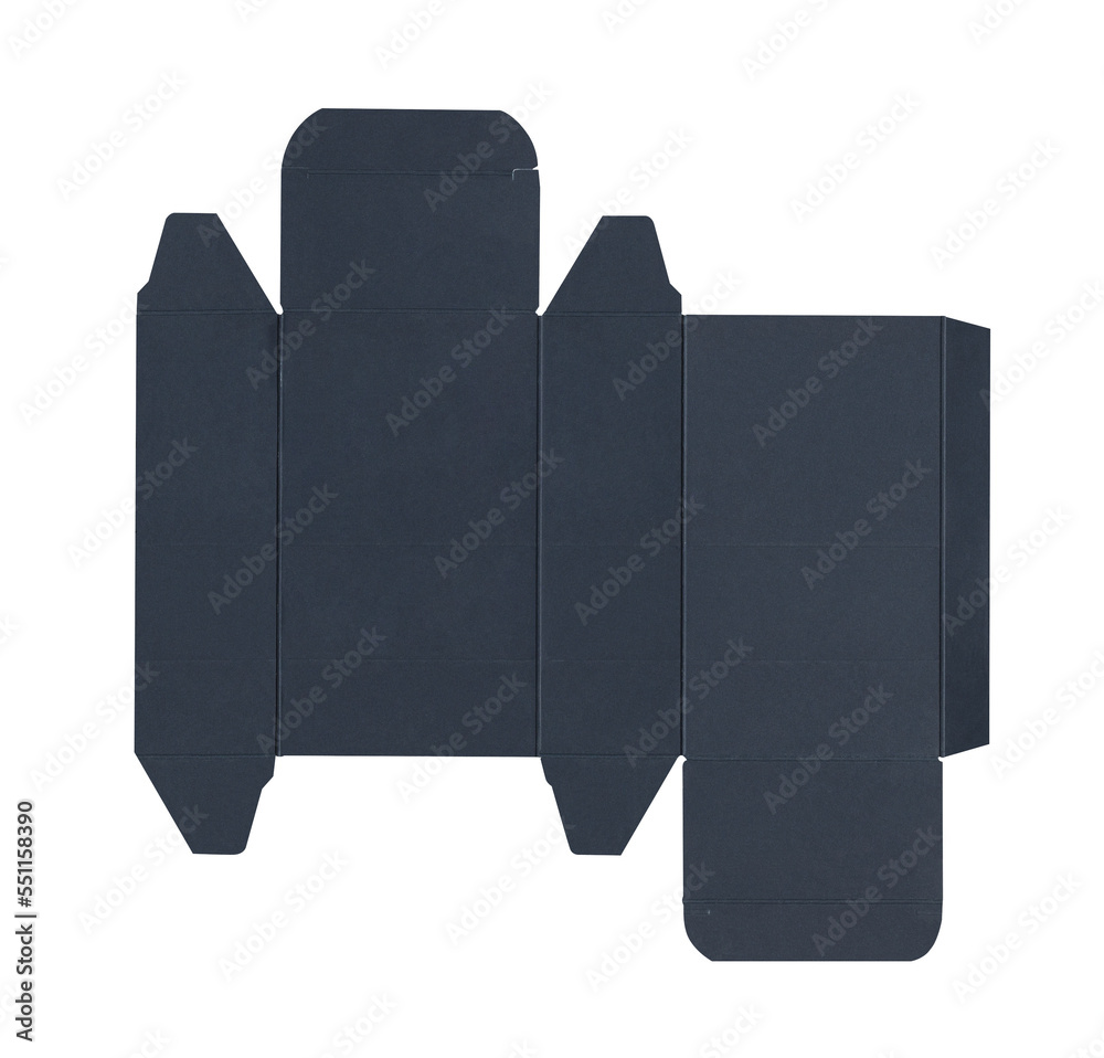 Cut cardboard box isolated on transparent background. Stock Photo ...