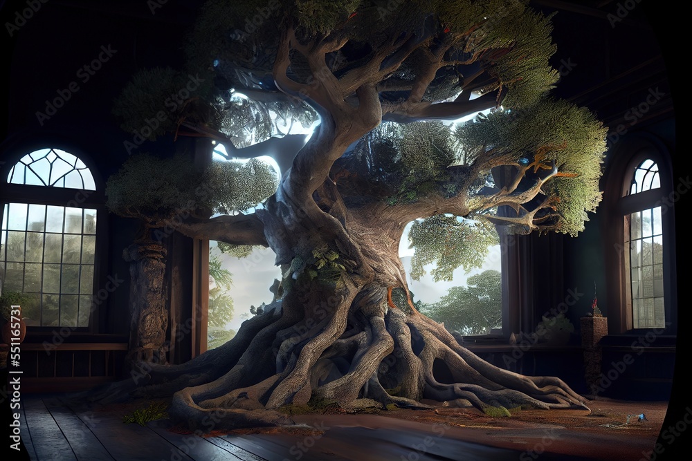 Yggdrasil from norse mythology known for being the tree of life Stock ...