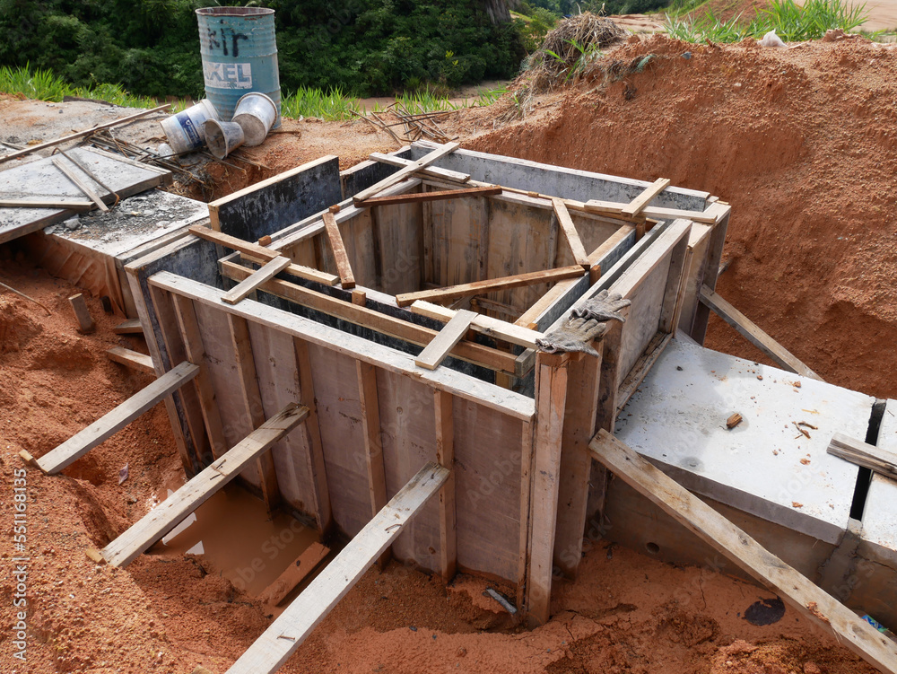 Melaka, Malaysia -February 2, 2022: Utility manhole under construction ...
