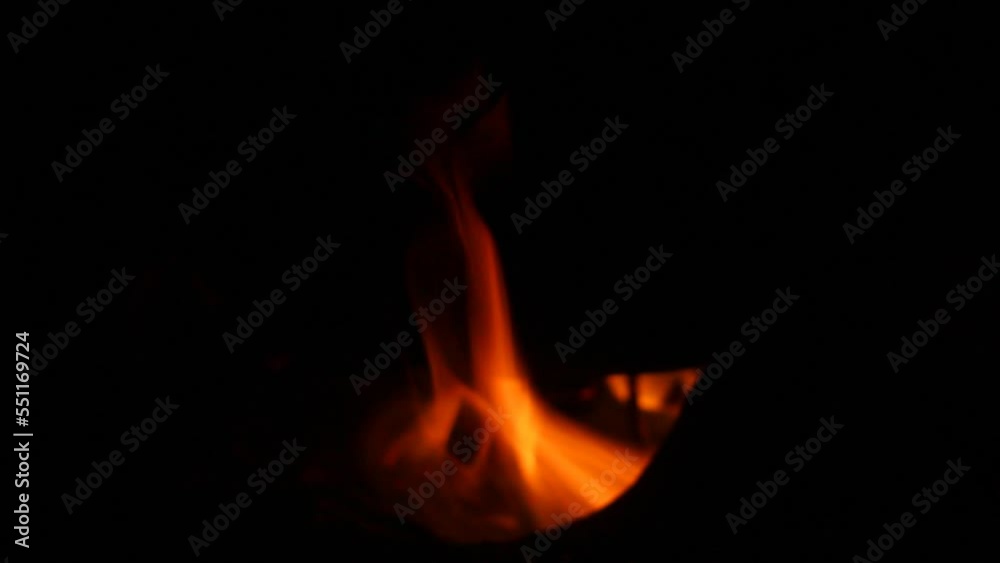 4k footage of burning fire. Firewoods burning in stove. Fire in stove ...