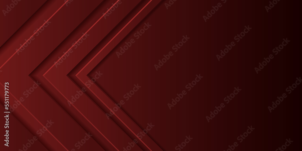 3D gradient abstract background. Red arrowhead triangle. Design element ...