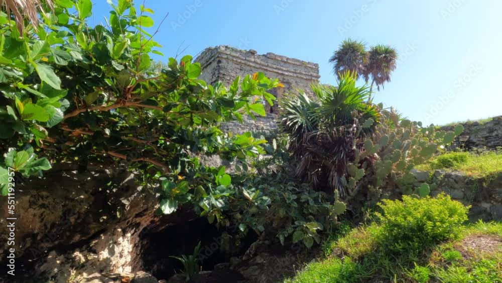 Walk through the mysterious ruins in the archaeological zone of Tulum ...