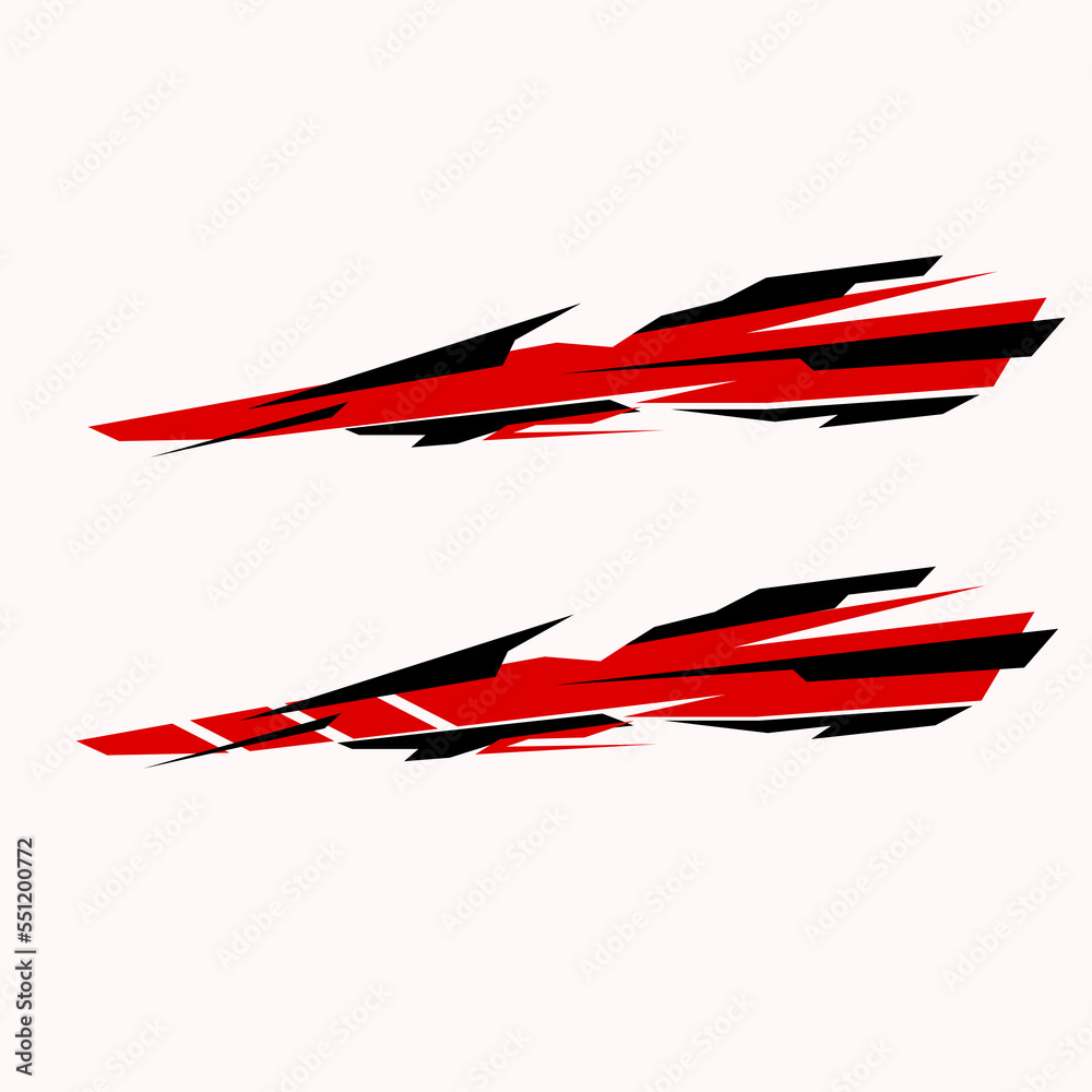 car sticker template design vector. yacht sticker. car modification ...