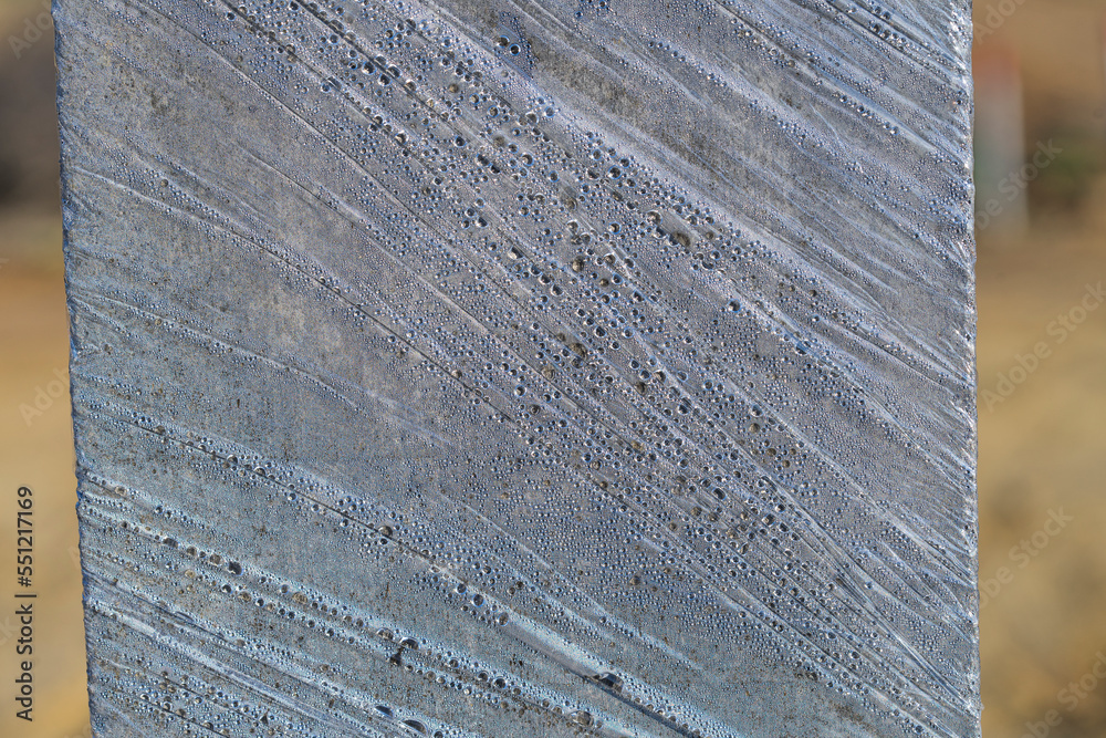 close up Steam and water droplets in plastic wrap, Reinforced concrete ...