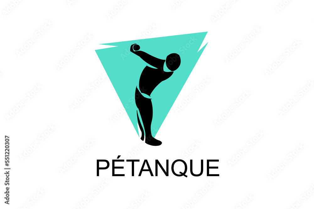 petanque sport vector line icon. practice petanque stance. sport ...