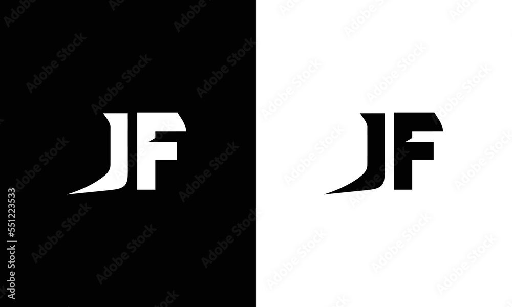 JF logo initial vector mark. Initial letter J and F JF logo. JF Initial ...