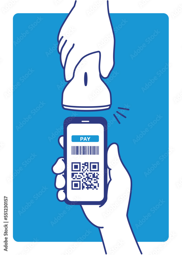 Store reading type QR code payment,vector illustration barcode, QR code ...