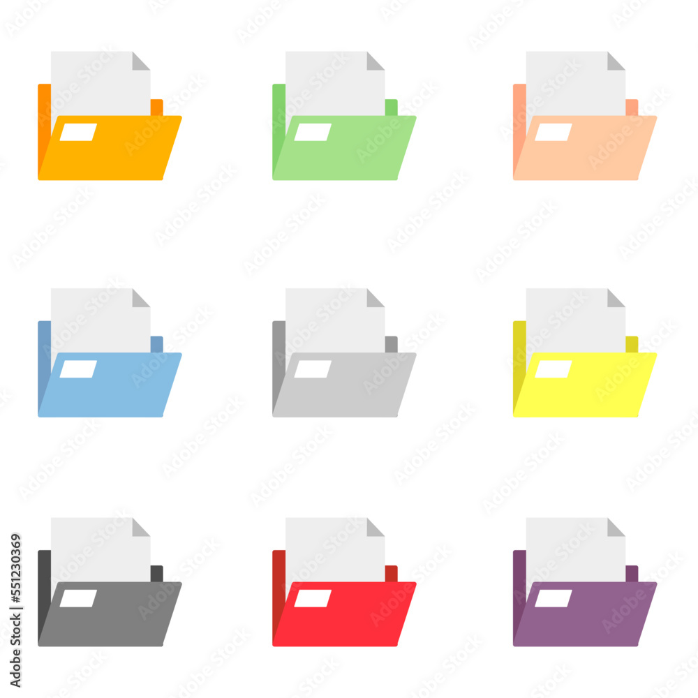 Folder icon in filled line style, use for website mobile app ...