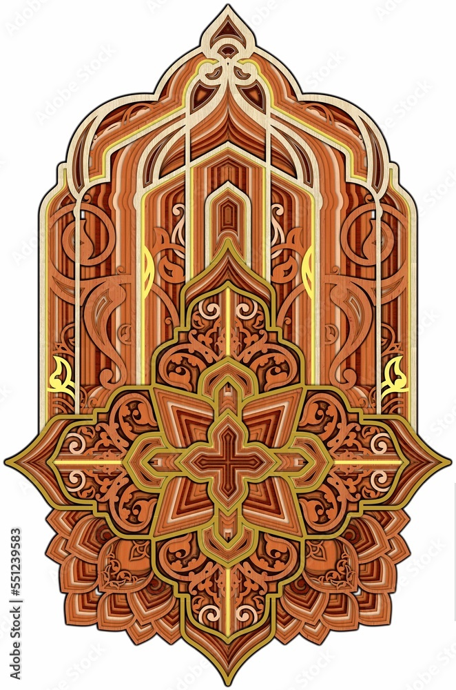 Multi layered lasercut project Stock Illustration | Adobe Stock