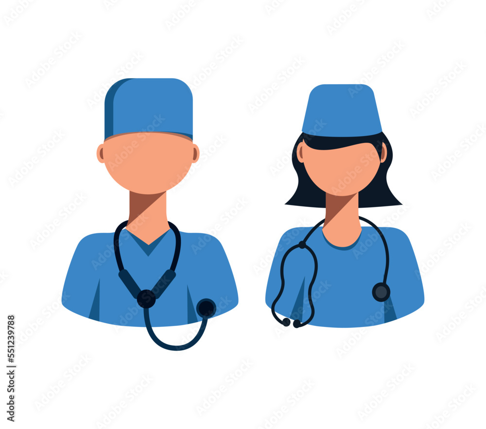Cartoon Stethoscope Around Neck