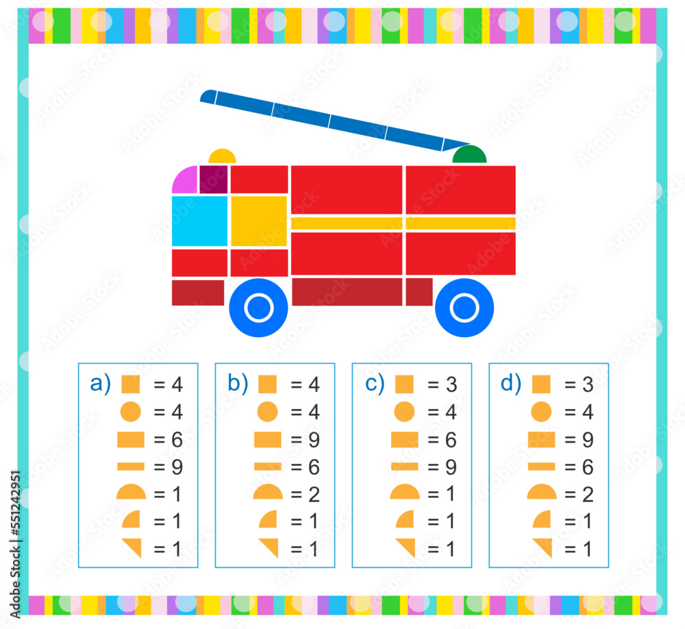 Math activity for kids. Need to find the correct answer. Preschool ...