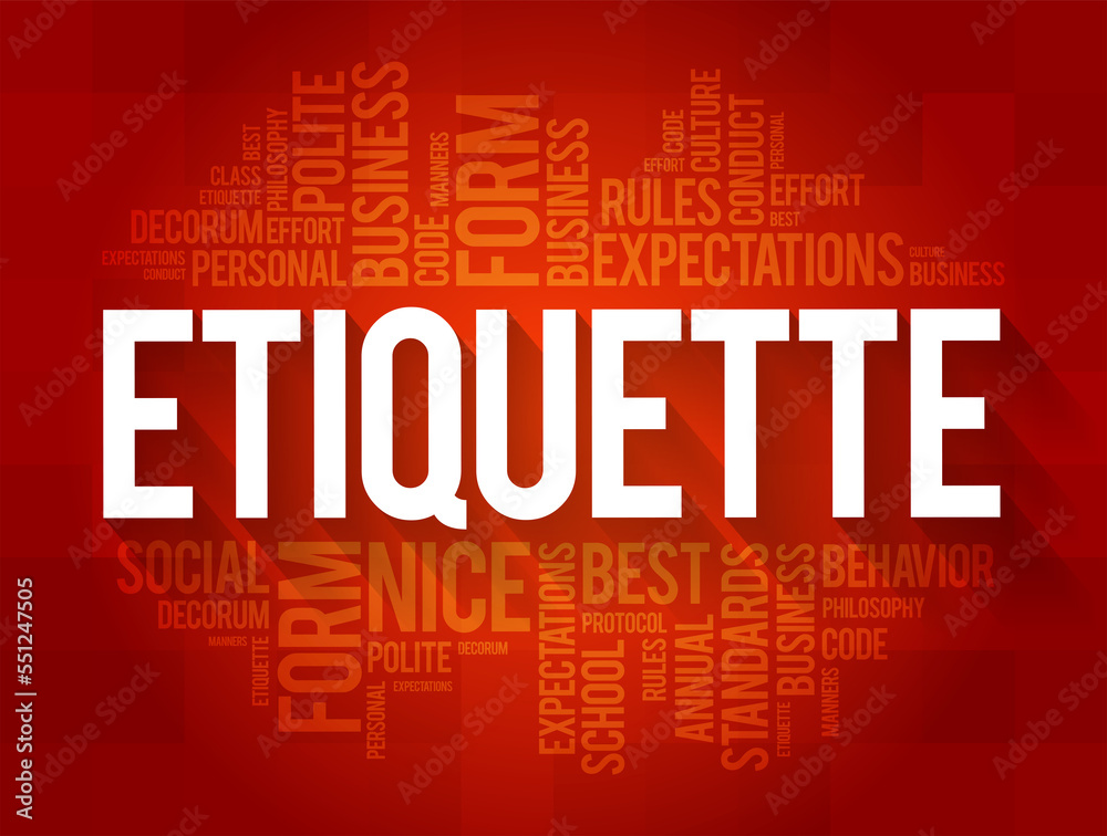 Etiquette is the set of conventional rules of personal behaviour in ...
