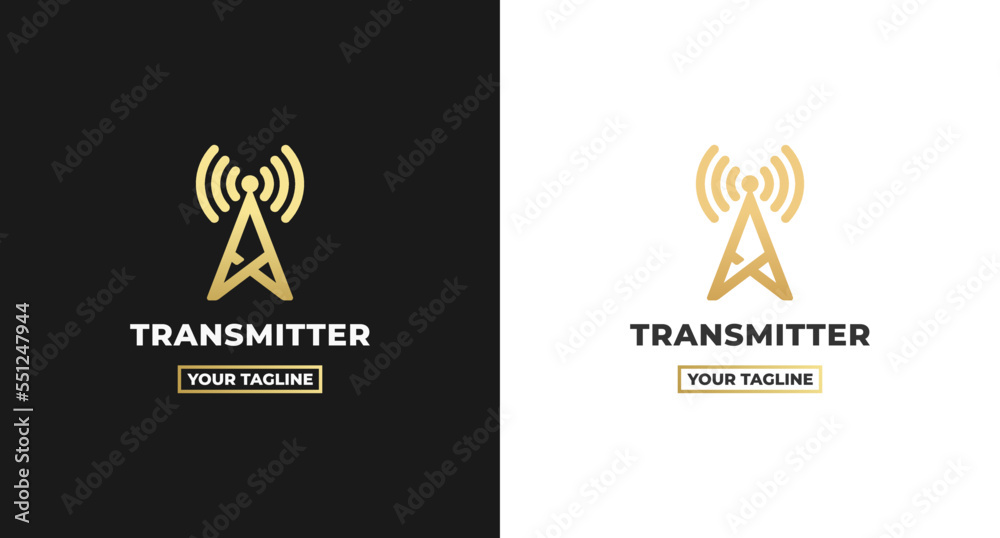 Transmitter Logo or Antenna Logo Isolated on White Background ...