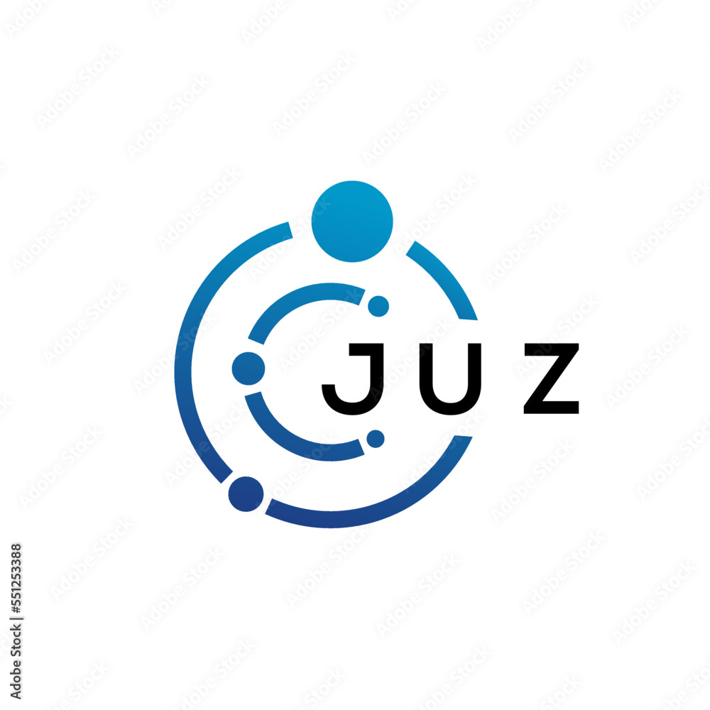 JUZ letter technology logo design on white background. JUZ creative ...