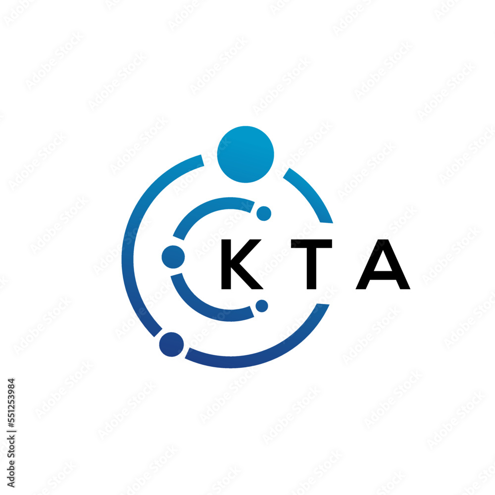 KTA letter technology logo design on white background. KTA creative ...