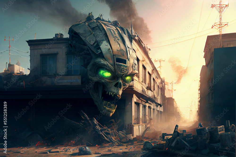 Photo & Art Print Alien Invasion Wallpaper - generative AI, Martin