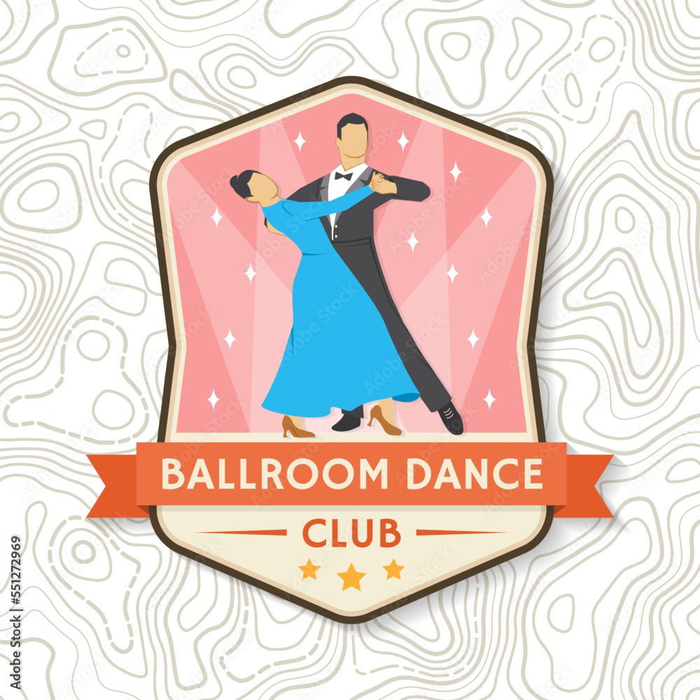 Vecteur Stock Ballroom dance sport club badges Logo Patch. Concept for ...
