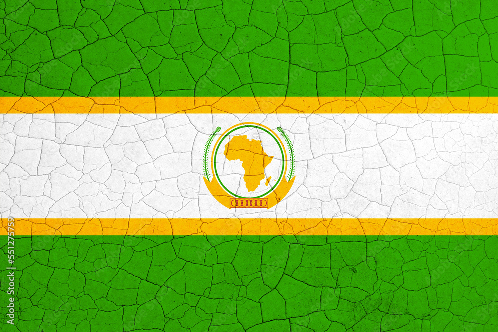 African_Union cracked flag,flag pattern on the crack soil texture ...
