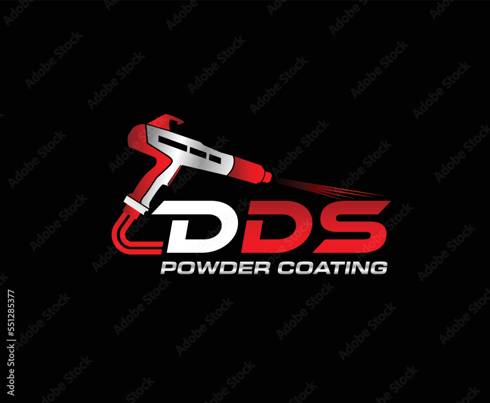 Spray Powder Coating Logo Design Template Stock Vector | Adobe Stock