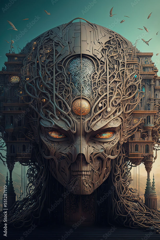 Retro-Futuristic Artificial Intelligence as a Fantasy beings produced ...