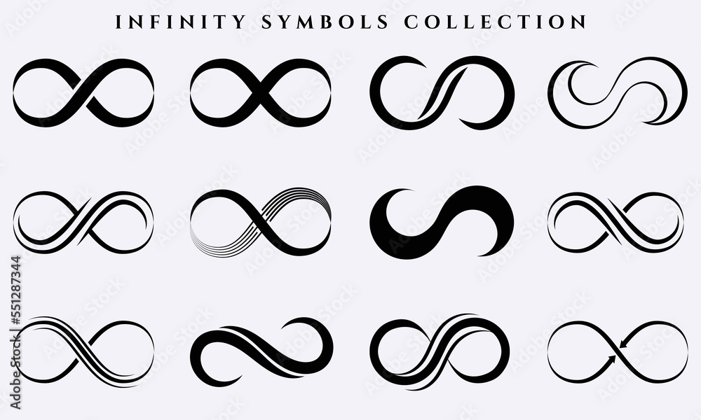 Infinity icon set, Infinity loop logo icons, Infinity, eternity ...