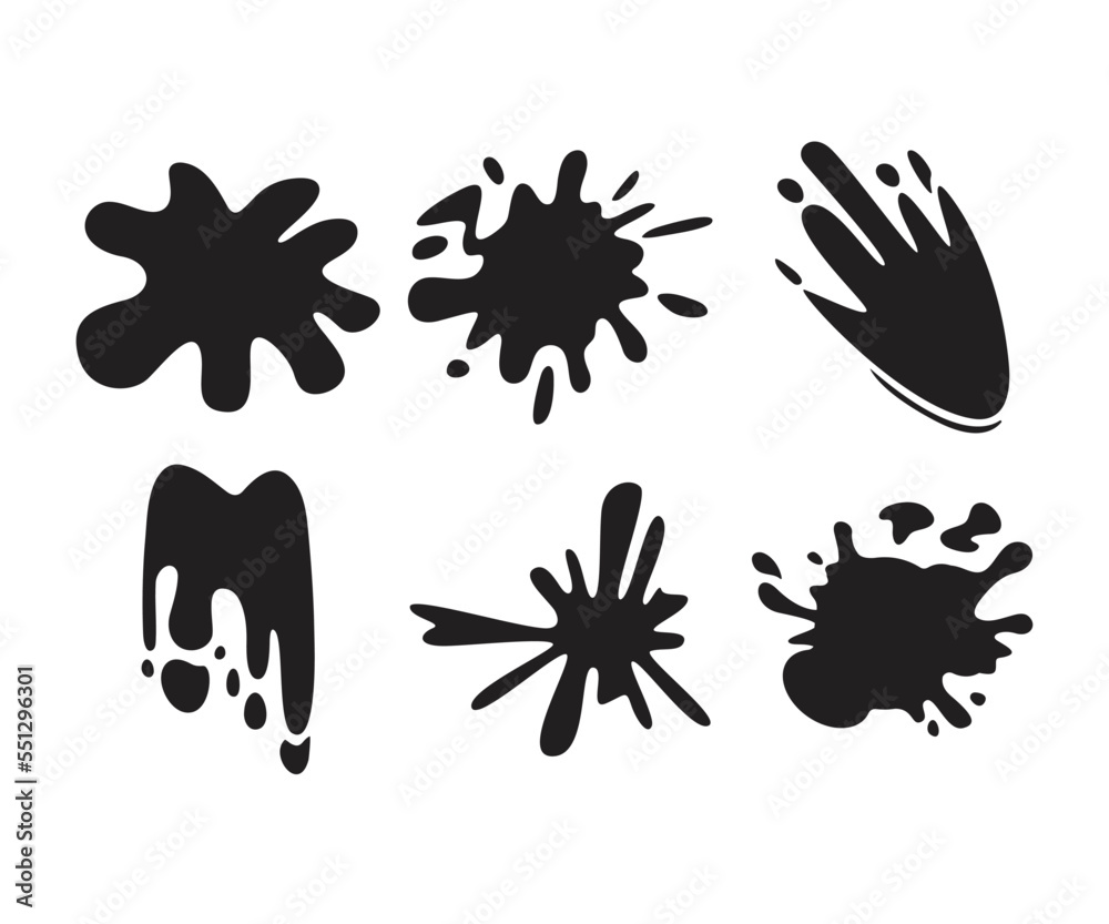 paint splatter and paint drop illustration Stock Vector | Adobe Stock