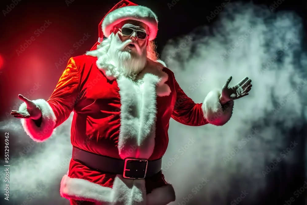 Santa Claus celebrates the opening of the Christmas season. Performing ...