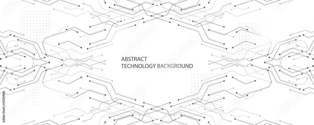 Gray and white technology background image Line design for ...